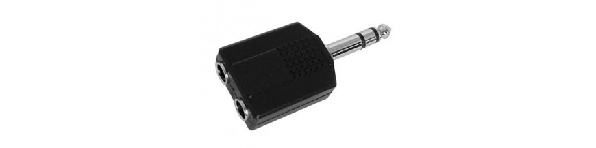 DOUBLE FICHE FEMELLE 6.35mm STEREO VERS JACK MALE 6.35mm STEREO - AG ...